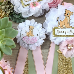 Nala Baby Shower Set, Maternity Sash, Pink Nala Maternity Sash, Lion ...