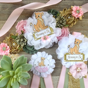 Nala Baby Shower Set, Maternity Sash, Pink Nala Maternity Sash, Lion ...