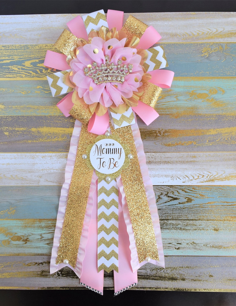 Pink Gold Princess Corsage Pin, Pink Gold Princess Pin, Mommy and Daddy ...