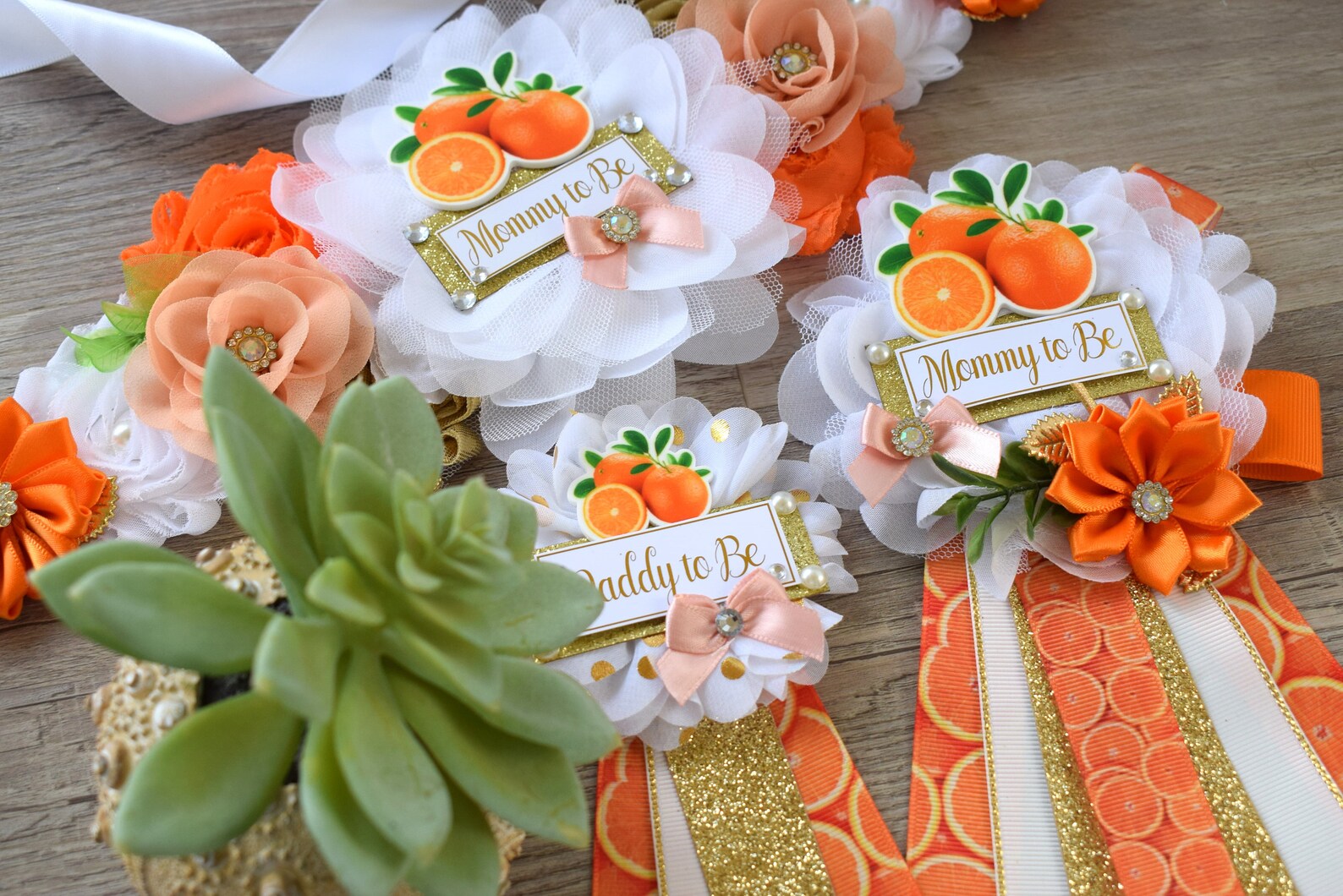 Orange Flower Sash, Little Cutie Baby Shower, Fruit Orange Maternity ...
