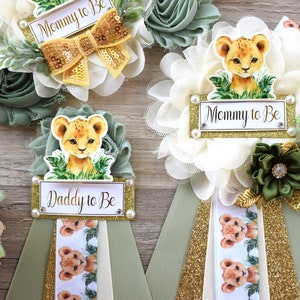 Lion Safari Baby Shower, Sage Safari Maternity Sash, Cub Lion Mommy to ...
