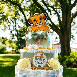 Lion King Diaper Cake Baby Shower, Lion Animal Diaper Cake Centerpieces ...