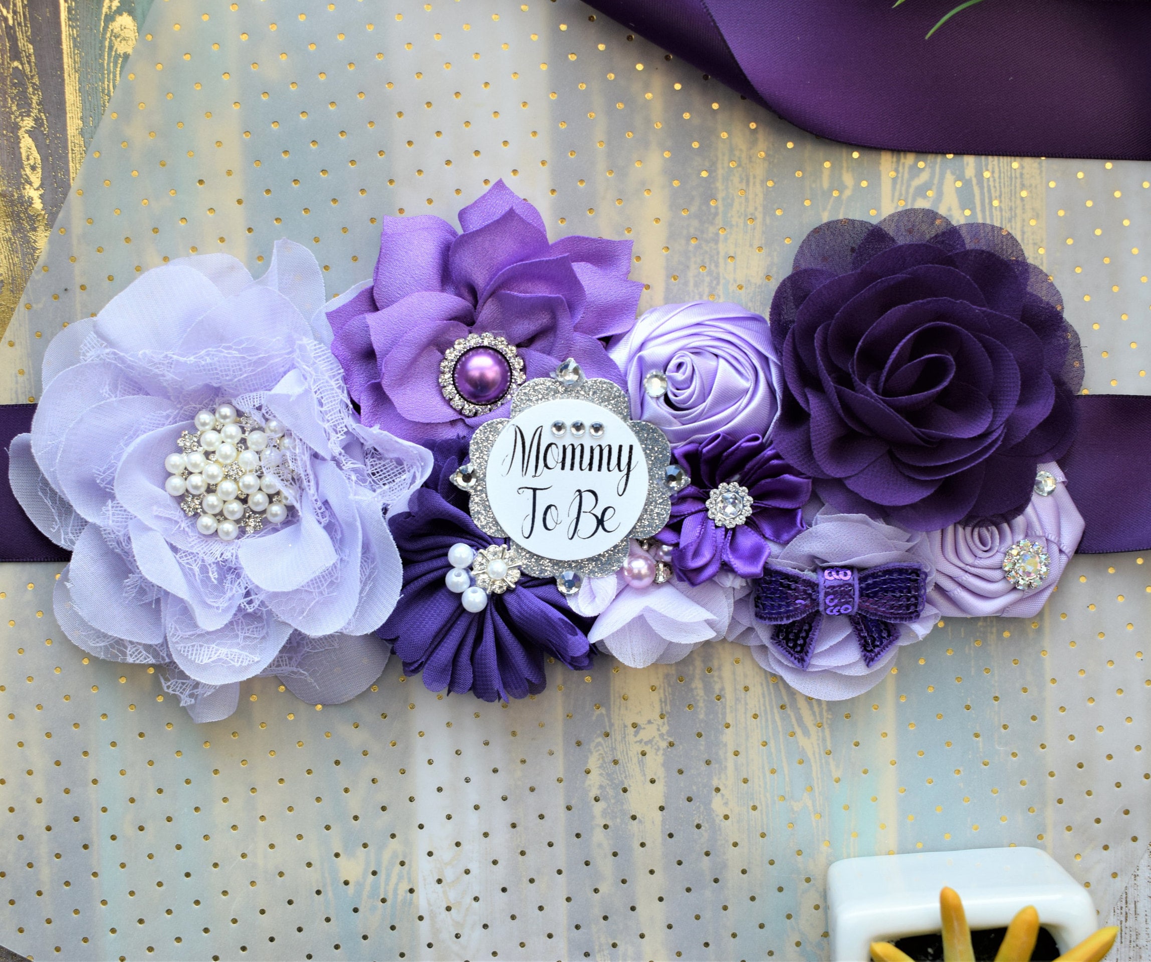Purple Belly Sash, Violet Maternity Belly Sash, Lavender Sash, Purple ...