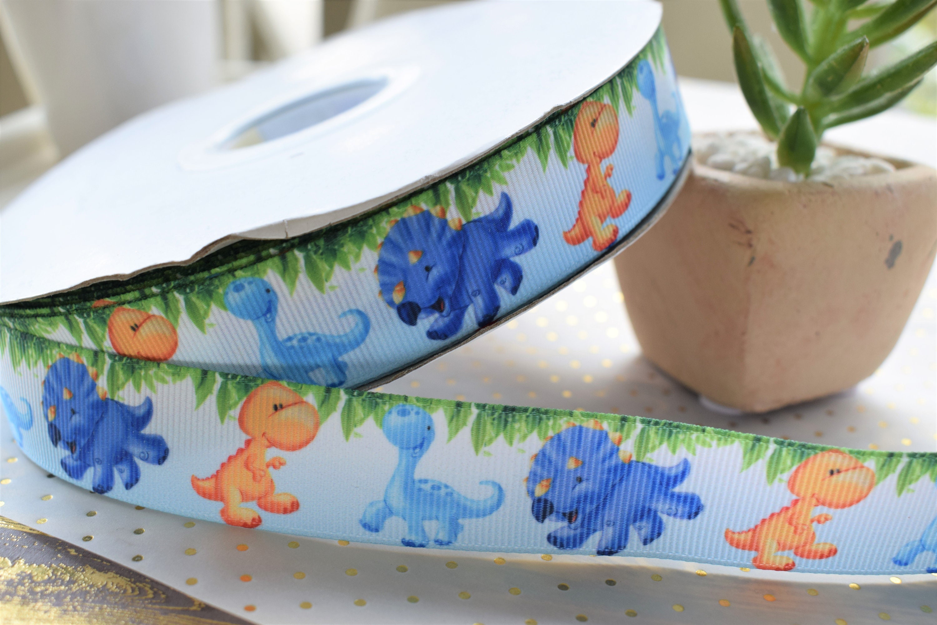 Dinosaurs Grosgrain Ribbon Boy Baby Dinosaurs Ribbon - Etsy