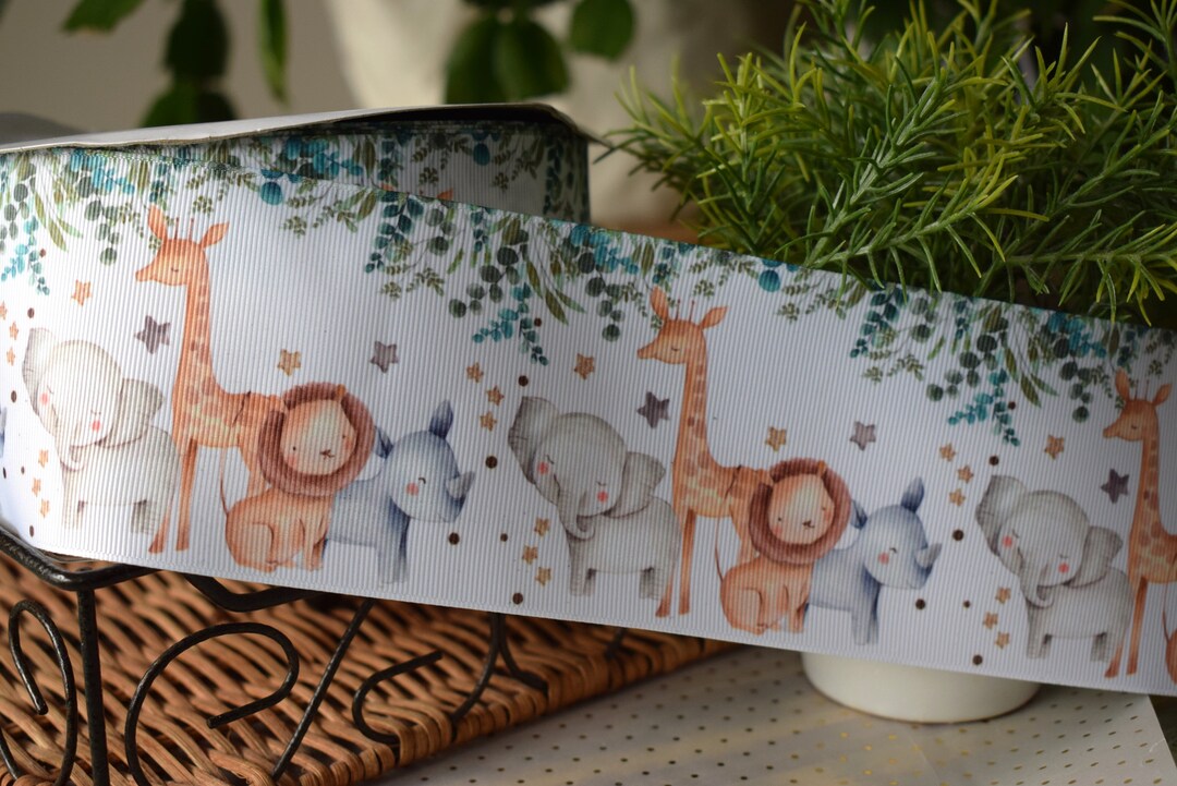 Animal Jungle Safari Ribbon, Boy Baby Shower Safari Ribbon, Safari ...
