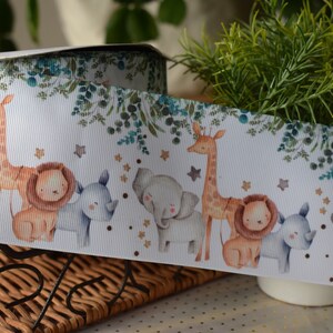 Animal Jungle Safari Ribbon, Boy Baby Shower Safari Ribbon, Safari ...