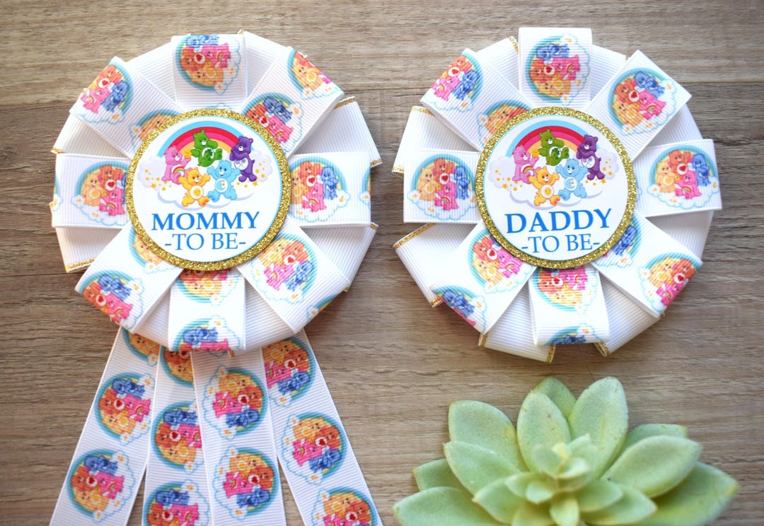 Bear Pins Baby Shower, Bear Mommy to Be Pin, Cloud Daddy to Be Pin ...
