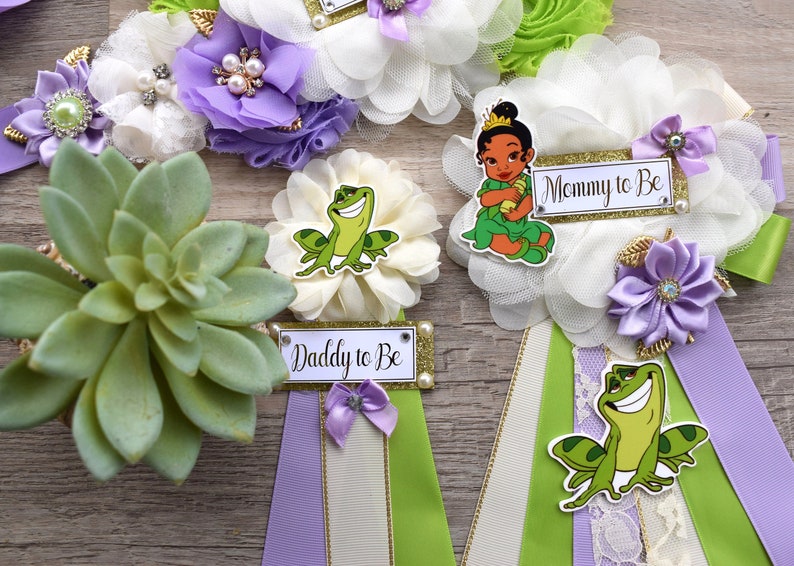 Tiana Princess Baby Shower Princess Flower Sash Maternity - Etsy