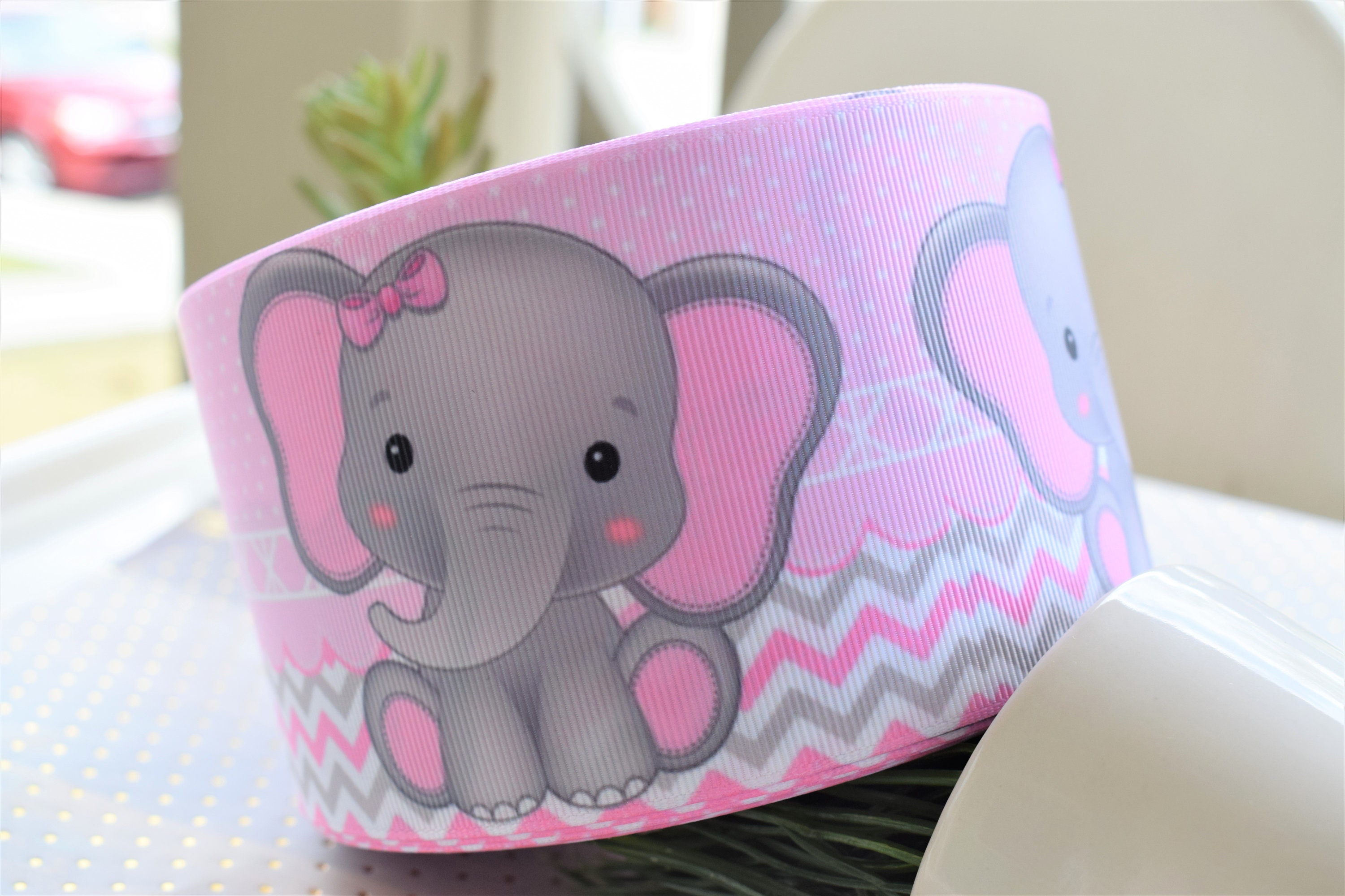 Girl Pink Elephant Baby Ribbon Diaper Cake Ribbon Girl Baby | Etsy