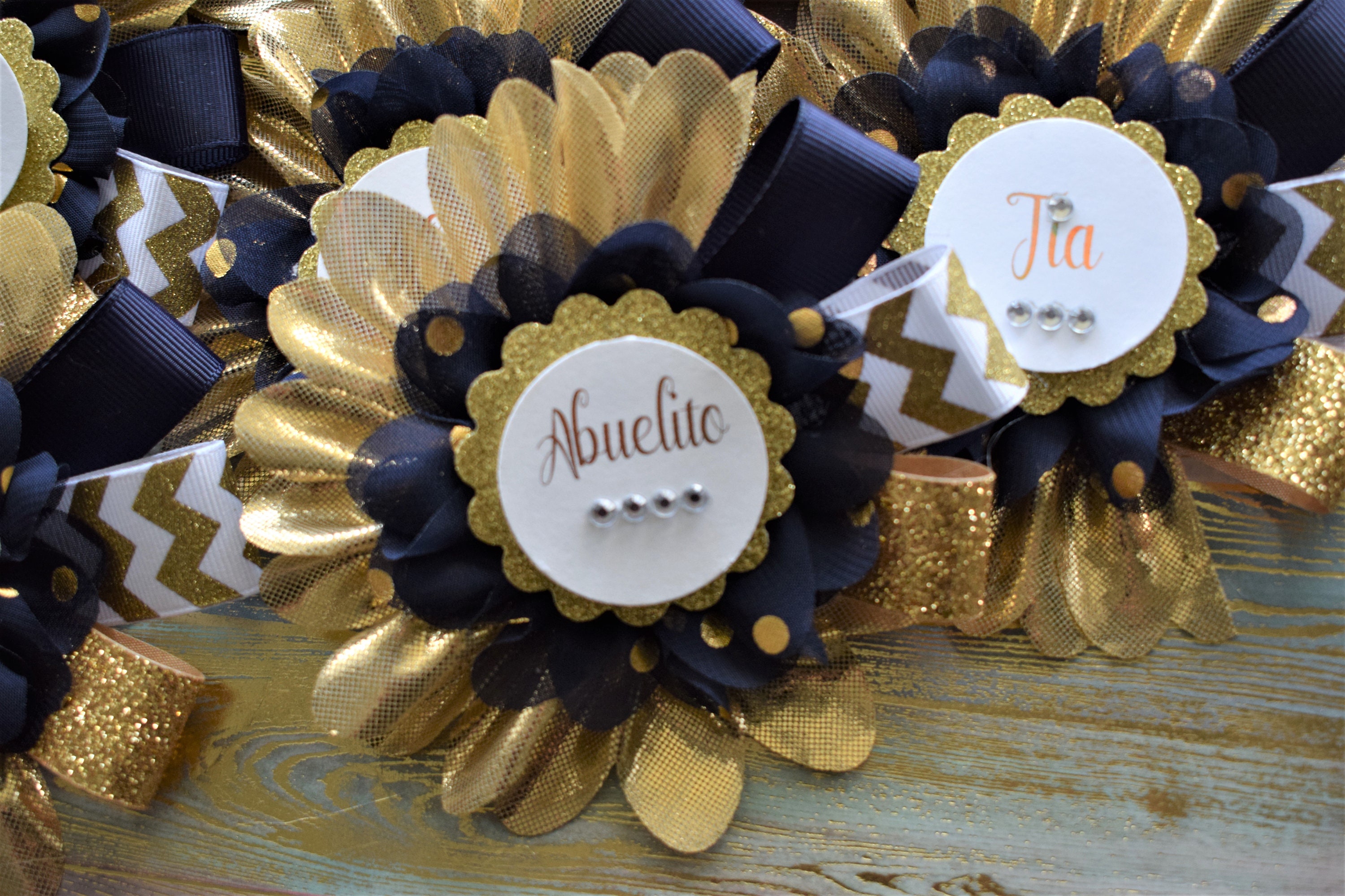 Navy Gold Family Pin Navy Gold Guest Pin Navy Gold Baby | Etsy