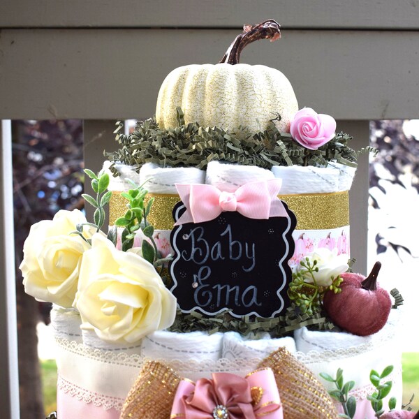 Pumpkin Diaper Cake - Etsy