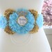 Baby Blue Royal Gold Prince Flower Sash Baby Gold Maternity - Etsy