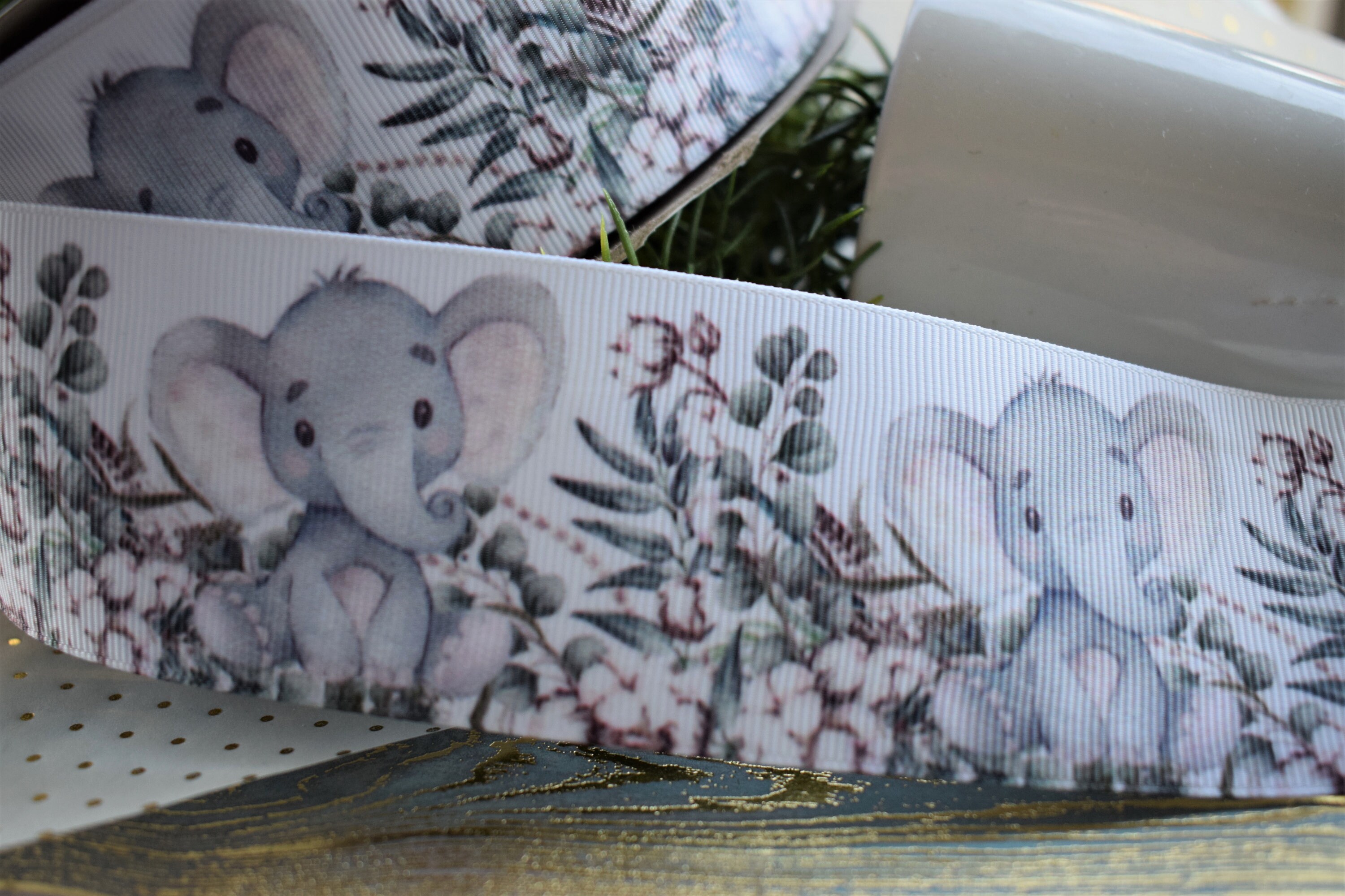 Elephant Baby Shower Ribbon Boy Baby Elephant Ribbon Grey - Etsy