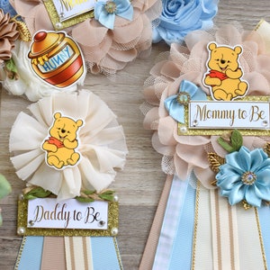 Classic Pooh Baby Shower Mommy to Be Pin Daddy to Be Pin - Etsy Canada