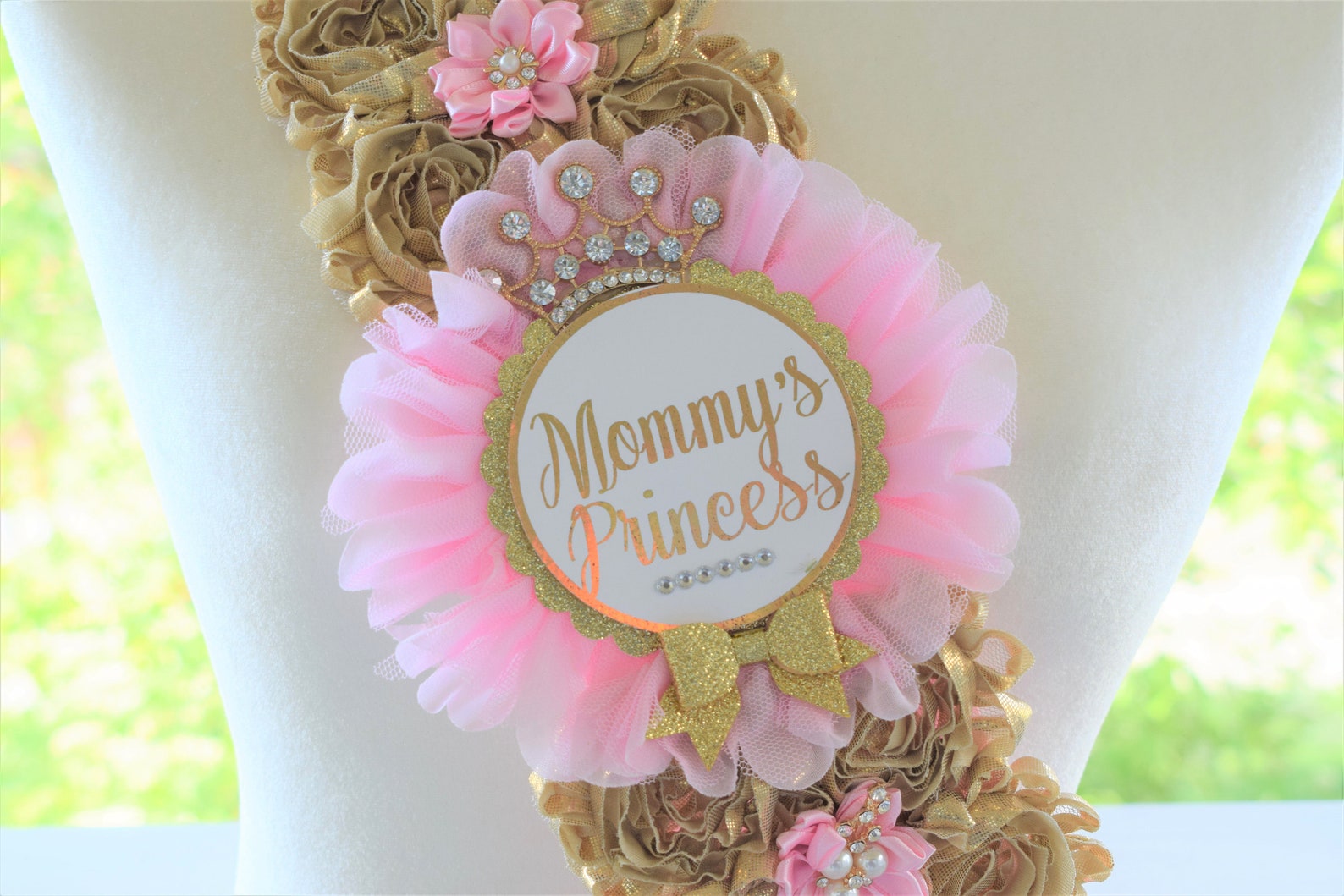 Pink Gold Princess Shoulder Sash Royal Princess Gold Shoulder - Etsy