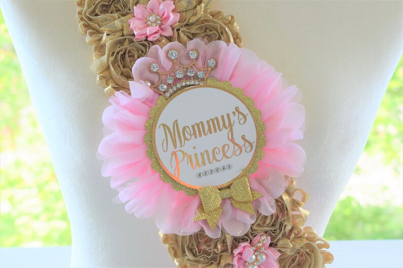 Pink Gold Princess Shoulder Sash Royal Princess Gold Shoulder - Etsy