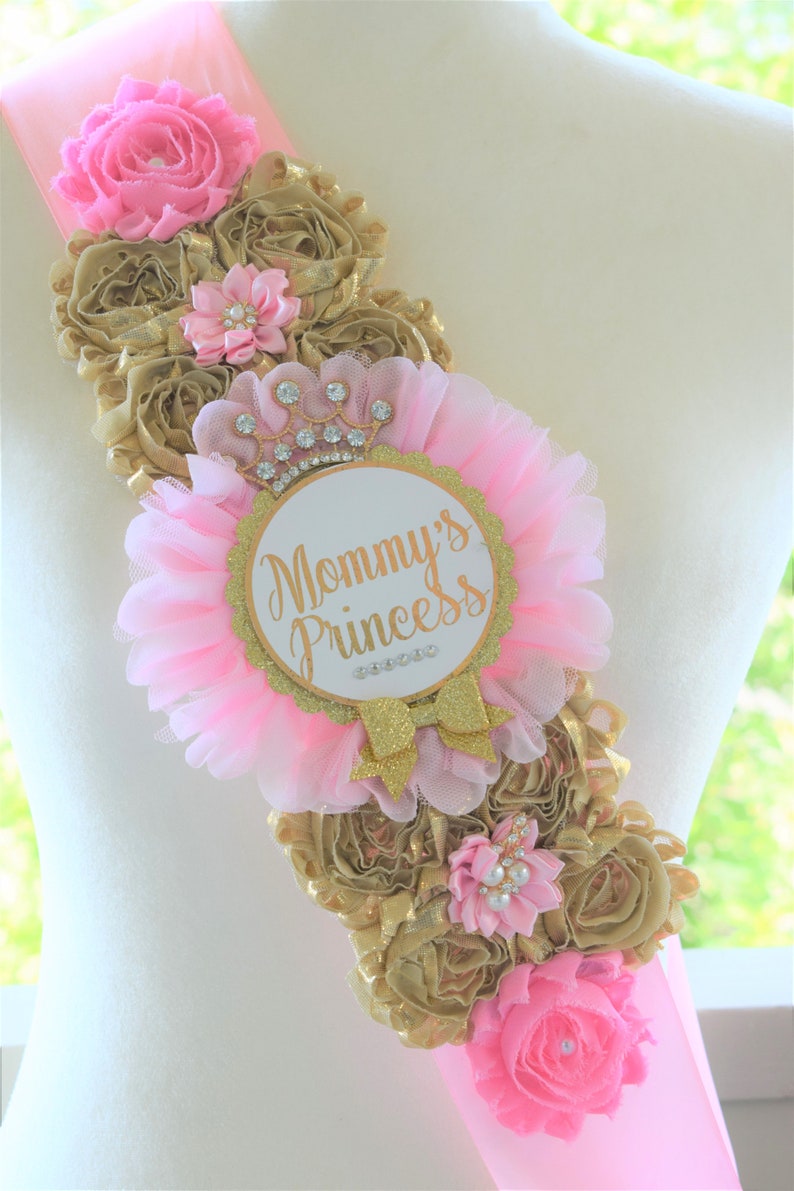 Pink Gold Princess Shoulder Sash Royal Princess Gold Shoulder - Etsy