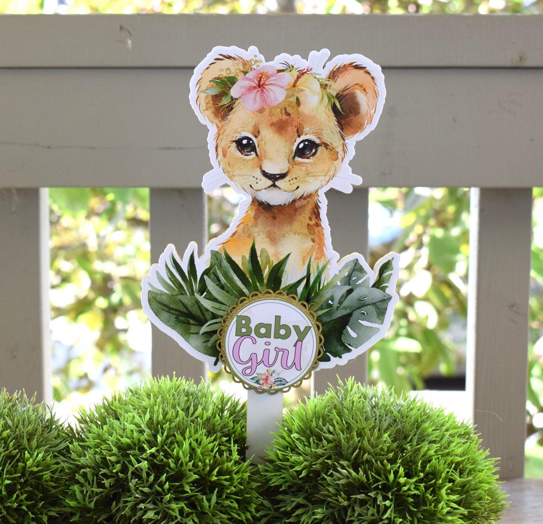 Lion Cake Toppers, Safari Baby Shower Party, Lion King Baby Shower ...