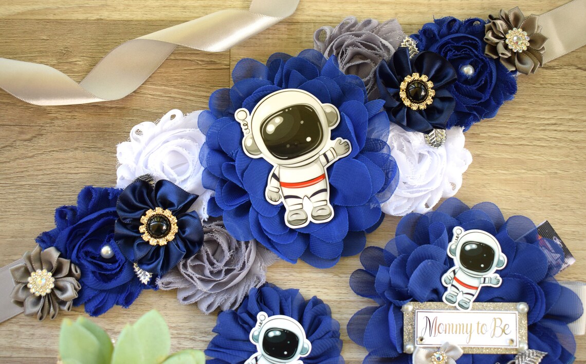 Boy Astronaut Space Baby Shower, Planets Maternity Sash, Out of Space ...