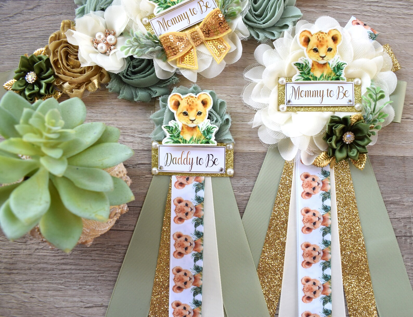 Lion Safari Baby Shower, Sage Safari Maternity Sash, Cub Lion Mommy to ...