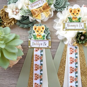 Lion Safari Baby Shower, Sage Safari Maternity Sash, Cub Lion Mommy to ...