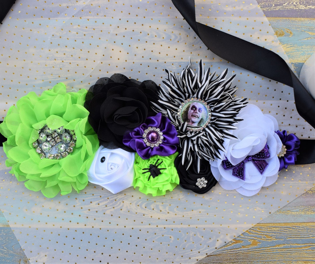 Comedy/horror Baby Shower, Halloween Baby Shower, Black Green Flower ...