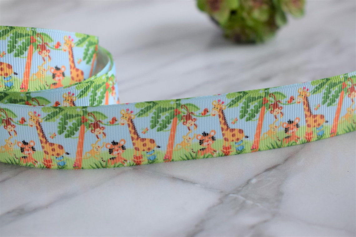 Boy Safari Baby Shower Ribbon Boy Baby Safari Ribbon Safari - Etsy