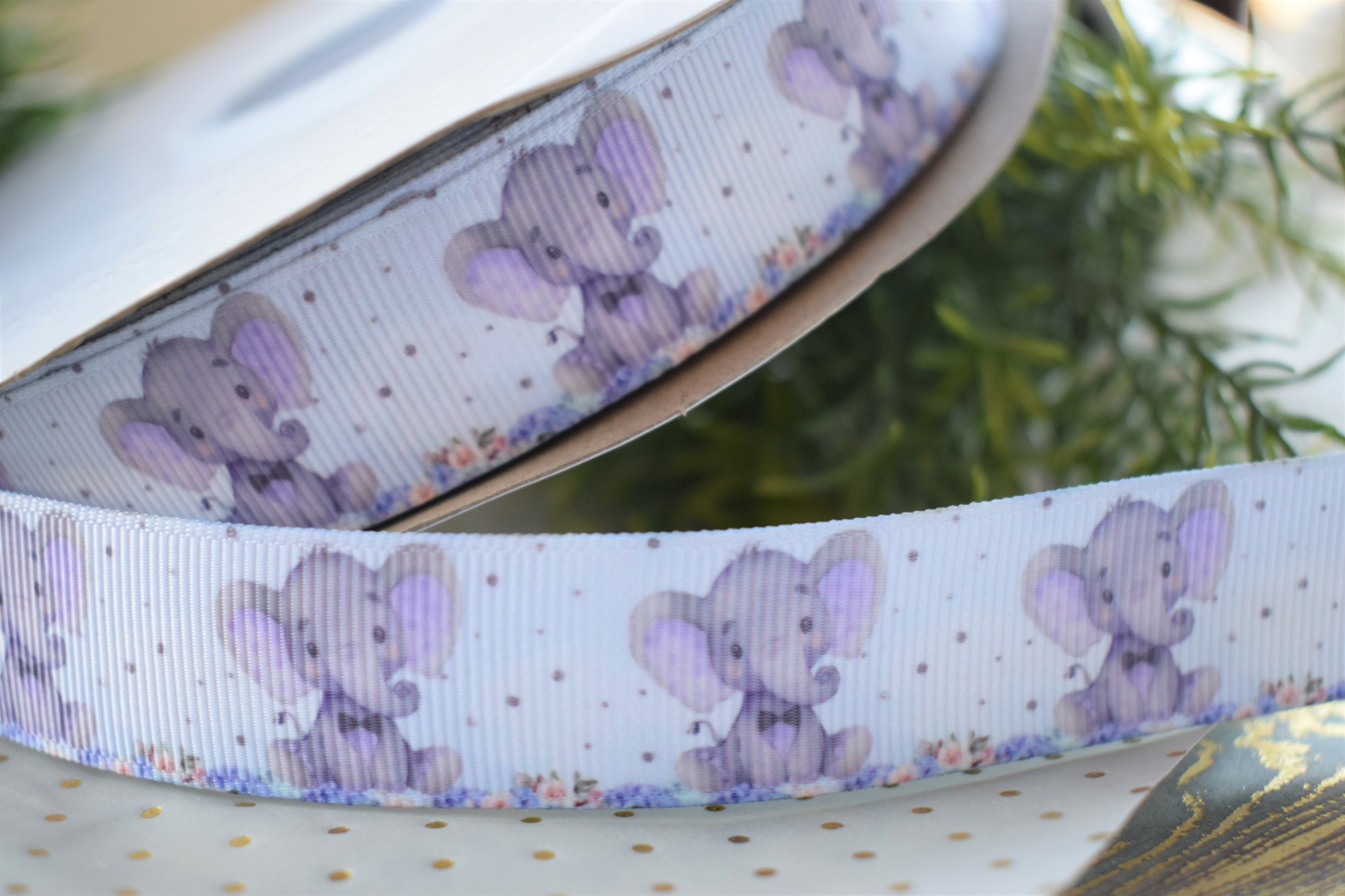 Elephant Baby Shower Ribbon Boy Baby Tie Elephant Ribbon | Etsy