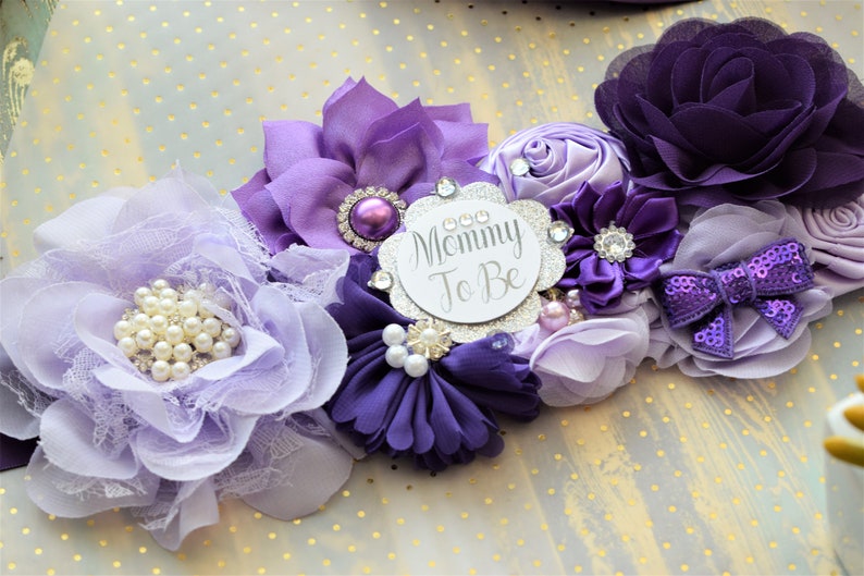 Purple Belly Sash, Violet Maternity Belly Sash, Lavender Sash, Purple ...