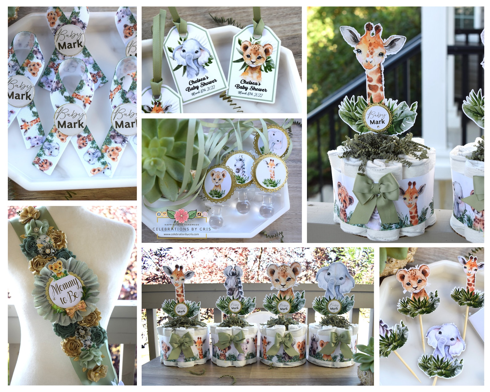 Green Safari Baby Shower Sage Safari Maternity Sash Animal - Etsy España