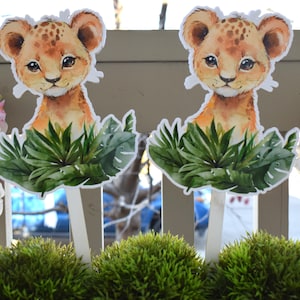 Lion Cake Toppers, Safari Baby Shower Party, Lion King Baby Shower ...