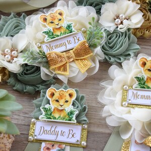 Lion Safari Baby Shower, Sage Safari Maternity Sash, Cub Lion Mommy to ...