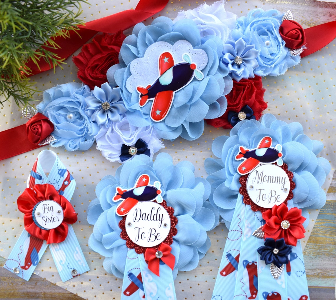 Airplane Baby Shower Boy Baby Shower Airplane Maternity - Etsy