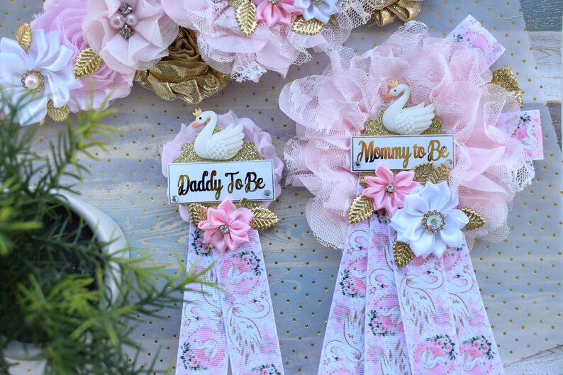 Pink Gold Princess Flower Sash Pink Gold Maternity Sash Pink - Etsy