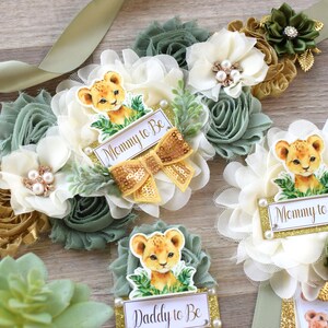 Lion Safari Baby Shower, Sage Safari Maternity Sash, Cub Lion Mommy to ...