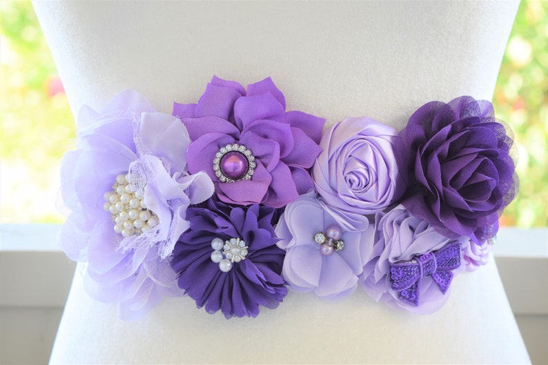 Purple Belly Sash, Violet Maternity Belly Sash, Lavender Sash, Purple ...