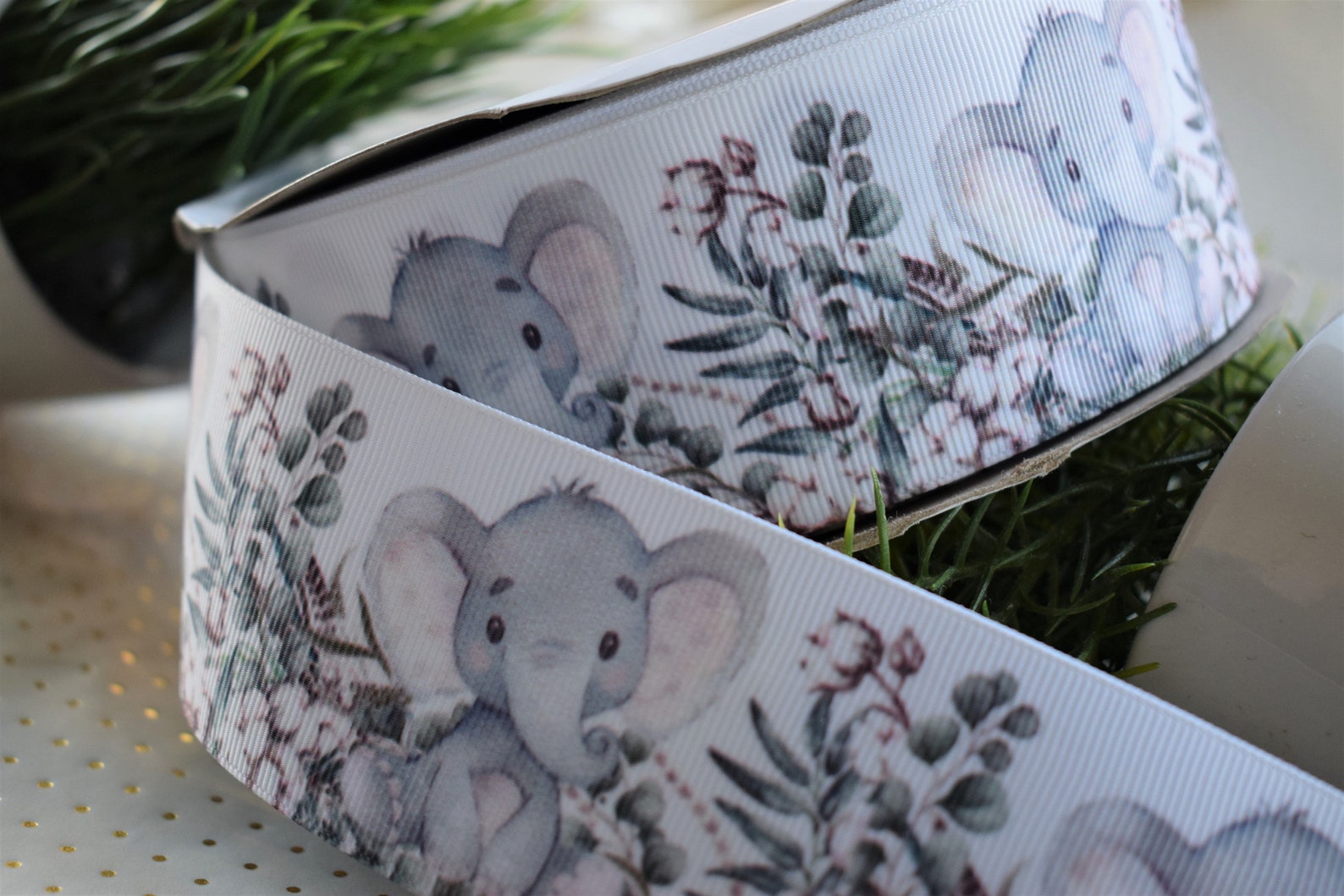 Elephant Baby Shower Ribbon Boy Baby Elephant Ribbon Grey - Etsy