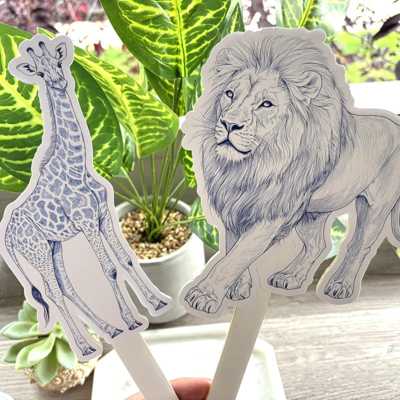 Toile Safari Cake Topper - Etsy Canada
