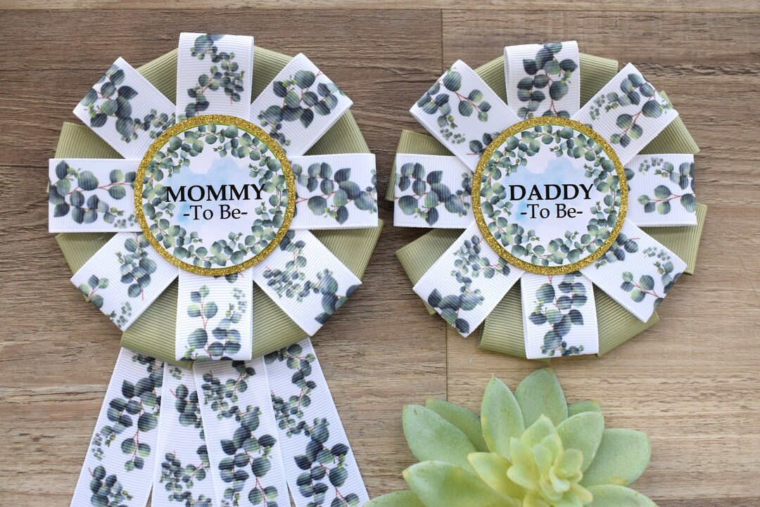 Pickle Baby Shower, Pickle Mommy to Be Ribbon Pin, Pickle Daddy to Be ...