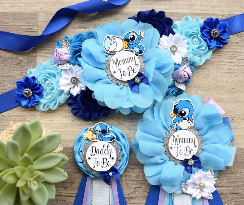 Blue Boy Baby Shower Royal Lavender Blue Mommy to Be Ribbon - Etsy