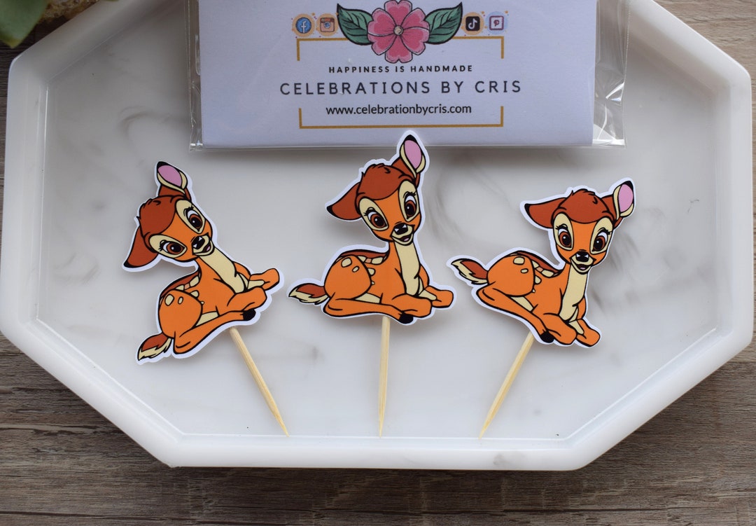 Deer Cupcake Topper, Bambi Baby Shower, Bambi Party Set of 12 - Etsy
