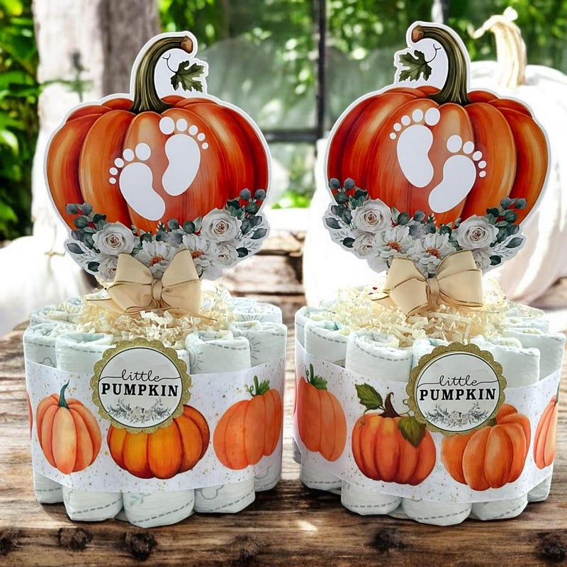 Pumpkin Diaper Cake - Etsy