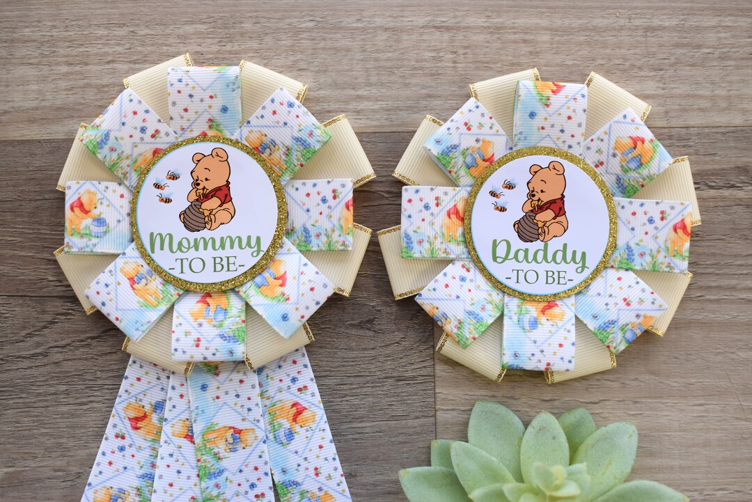 Neutral Baby Shower, Mommy to Be Ribbon, Daddy to Be Pin, Family Pins ...