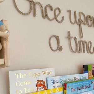 Once Upon a Time... Reading Corner Decor Knitted Wire Word Wall Hanging ...