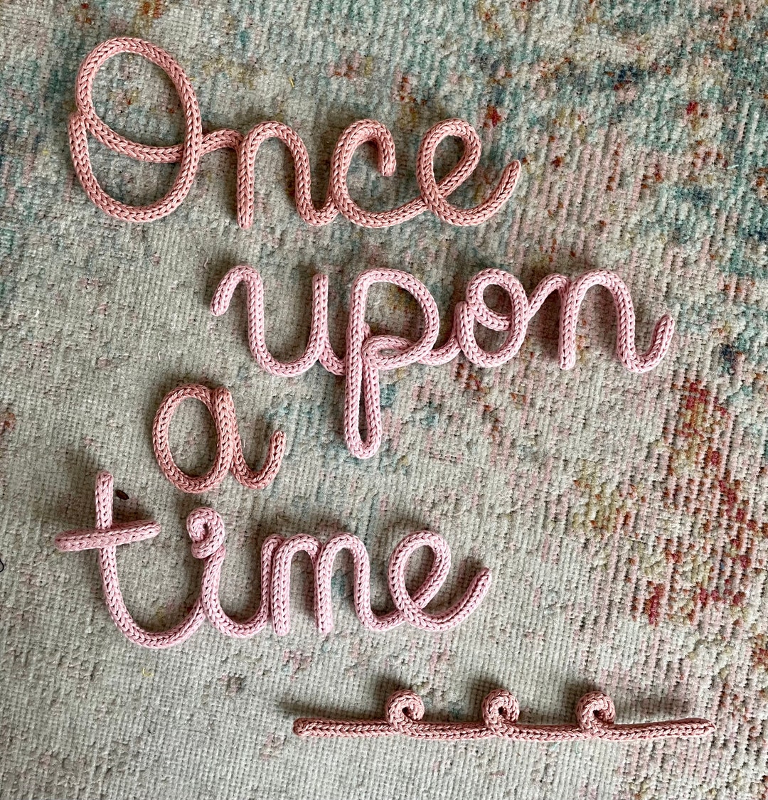 Once Upon a Time... Reading Corner Decor Knitted Wire Word Wall Hanging ...