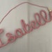 Beaded Knitted Name - Wire Word Name Wall Hanging - Nursery Newborn ...