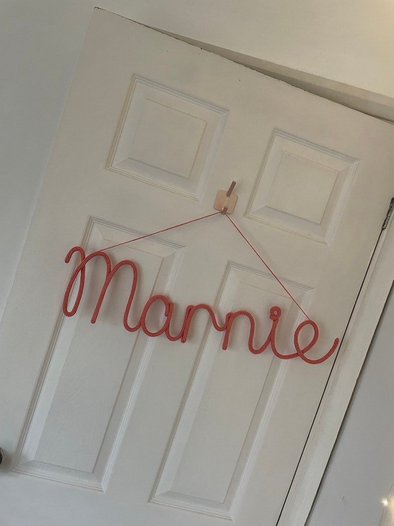 Large Knitted Wire Name Sign: Personalised Crochet Wall Decor - Etsy UK