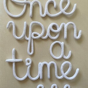 Once Upon a Time... Reading Corner Decor Knitted Wire Word Wall Hanging ...
