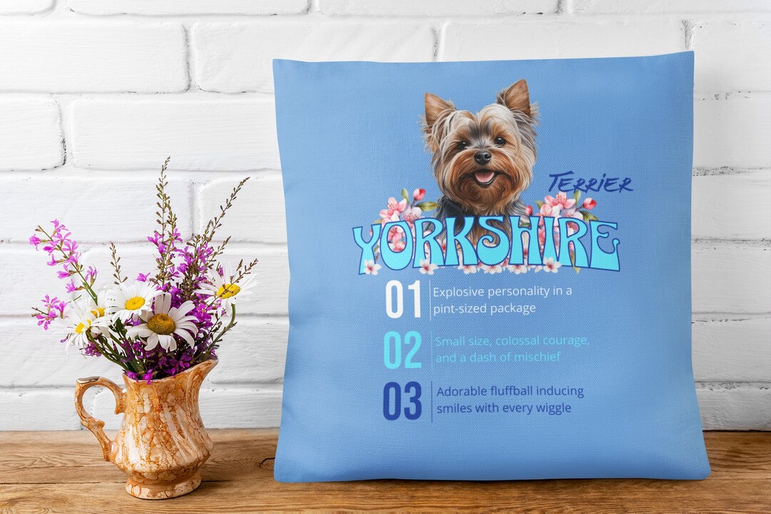 Yorkshire Terrier Yorkie Unique Decorative Dog Throw Pillow Gift - Etsy