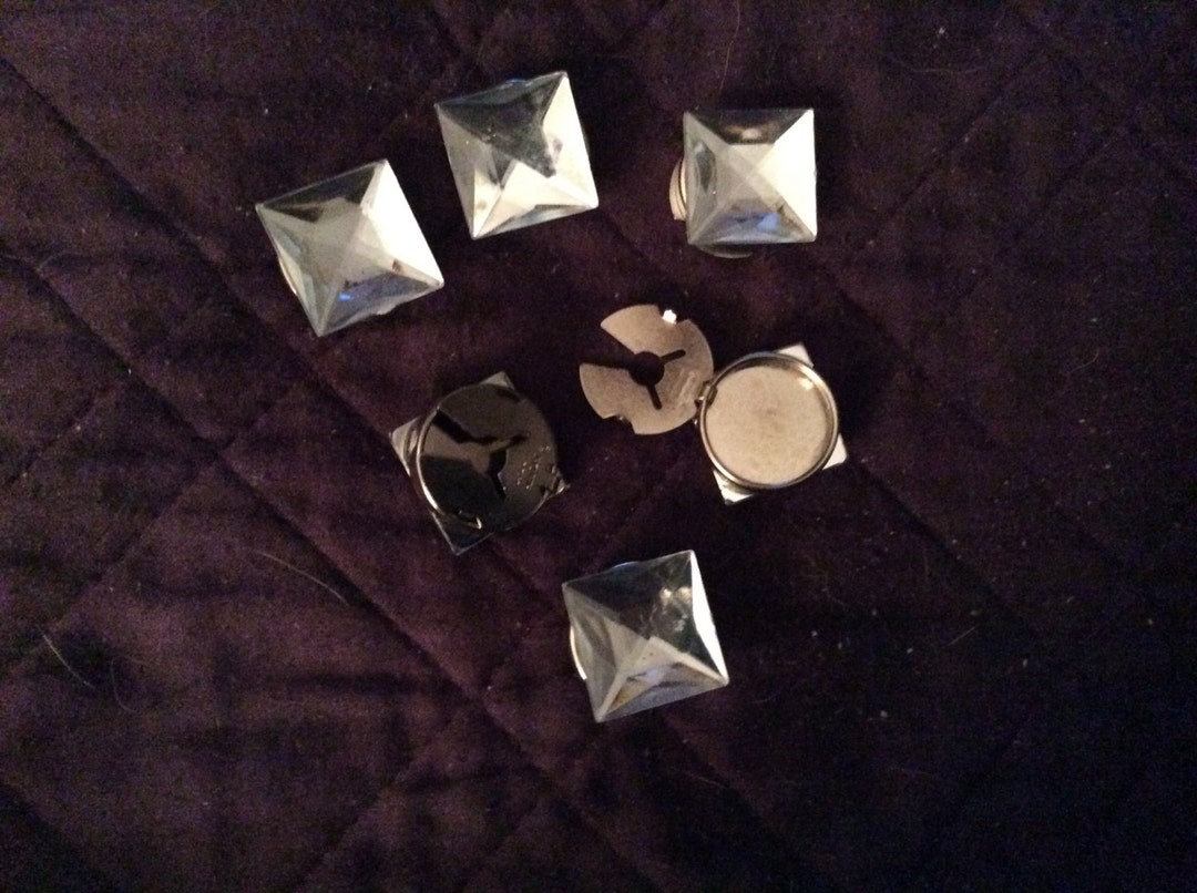 Button Covers, 6 Clear, Square Covers by Nony of New York - Etsy